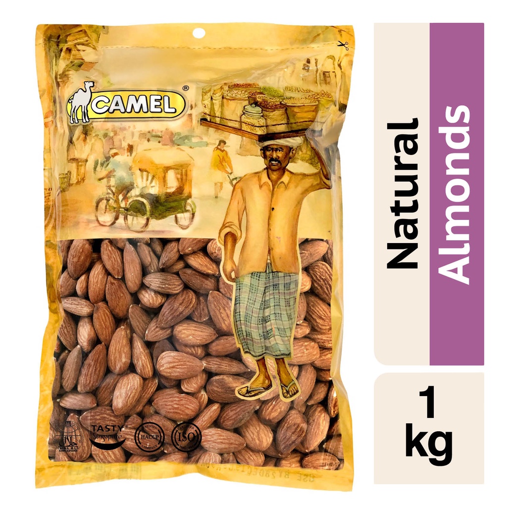 Camel Natural Almonds Baked (1kg) | Shopee Singapore
