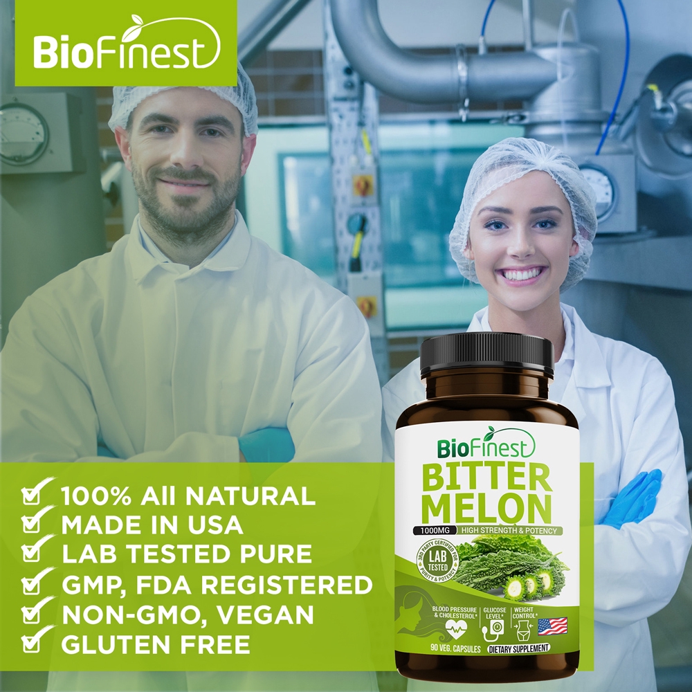 Biofinest Bitter Melon Gourd Extract Supplement 1000mg - Healthy Blood ...