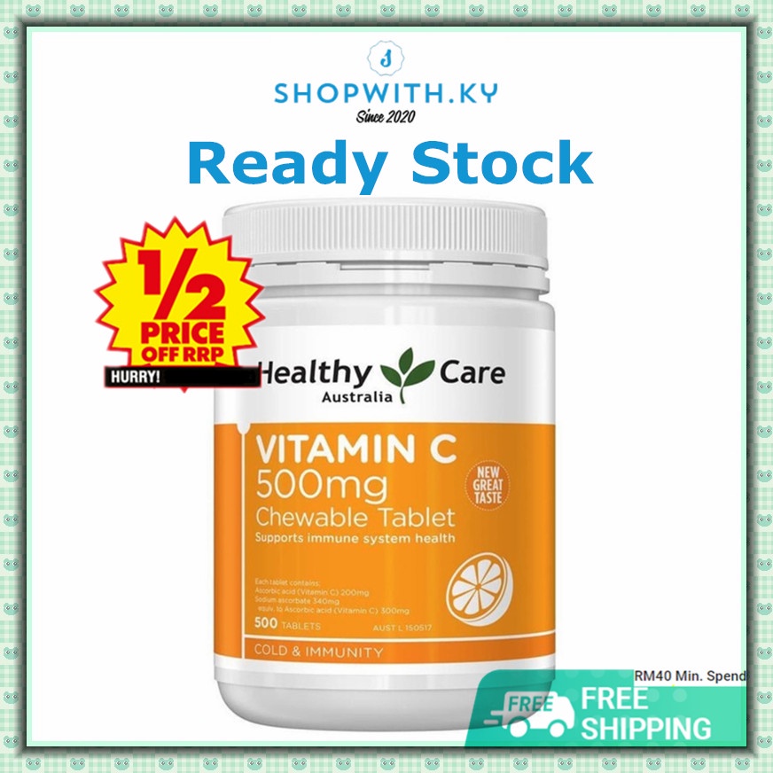 Healthy Care 维他命C Vitamin C (500 Tablets) | Shopee Singapore