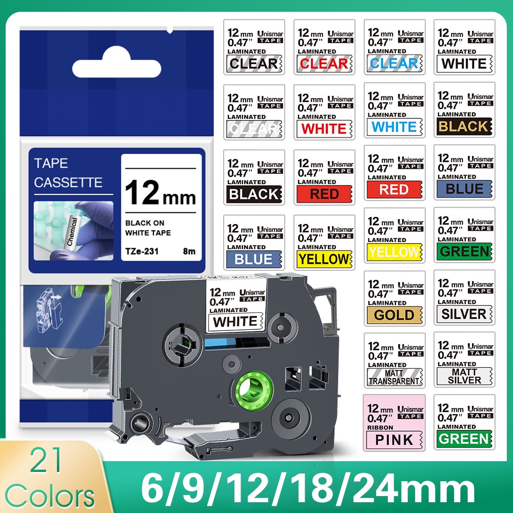 Compatible Tze Tape 6/9/12/18/24mm tze231 tze221 tze211 Compatible ...