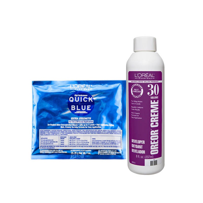 Quick Blue Powder Lightener + 8oz Loreal Oreor Creme Vol 30 | Shopee ...