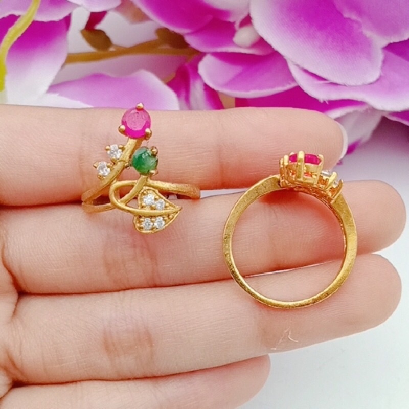 Star+'s newest gold-plated ruby xuping ring | Shopee Singapore