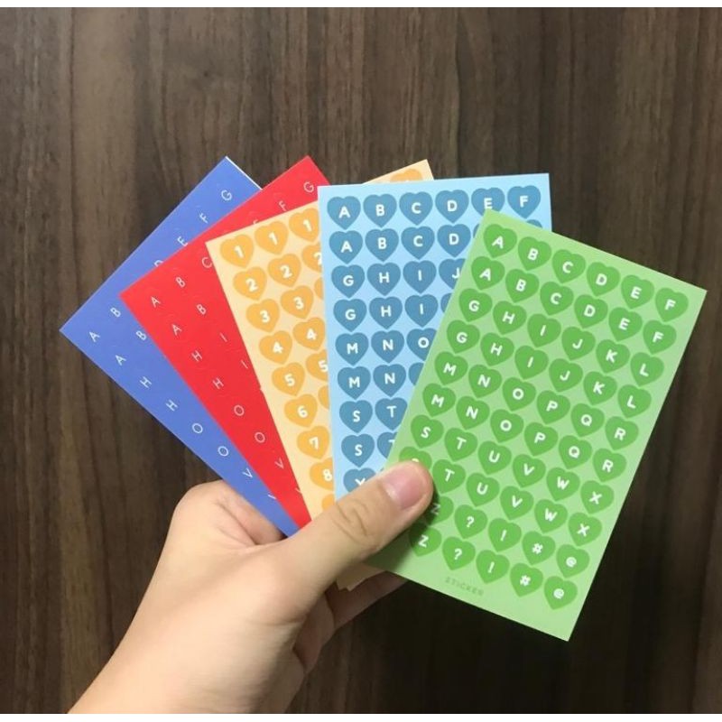 Cute Series Alphabet Letter Number Stickers ,Solid Color Number ...
