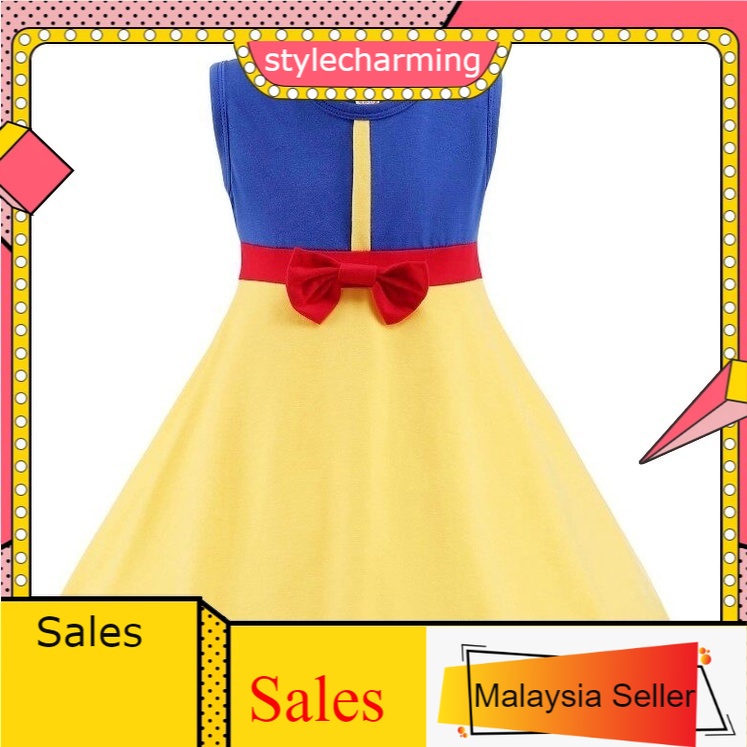 Disney Princess Snow White Cosplay Pretend Play Costume Knit Cotton ...