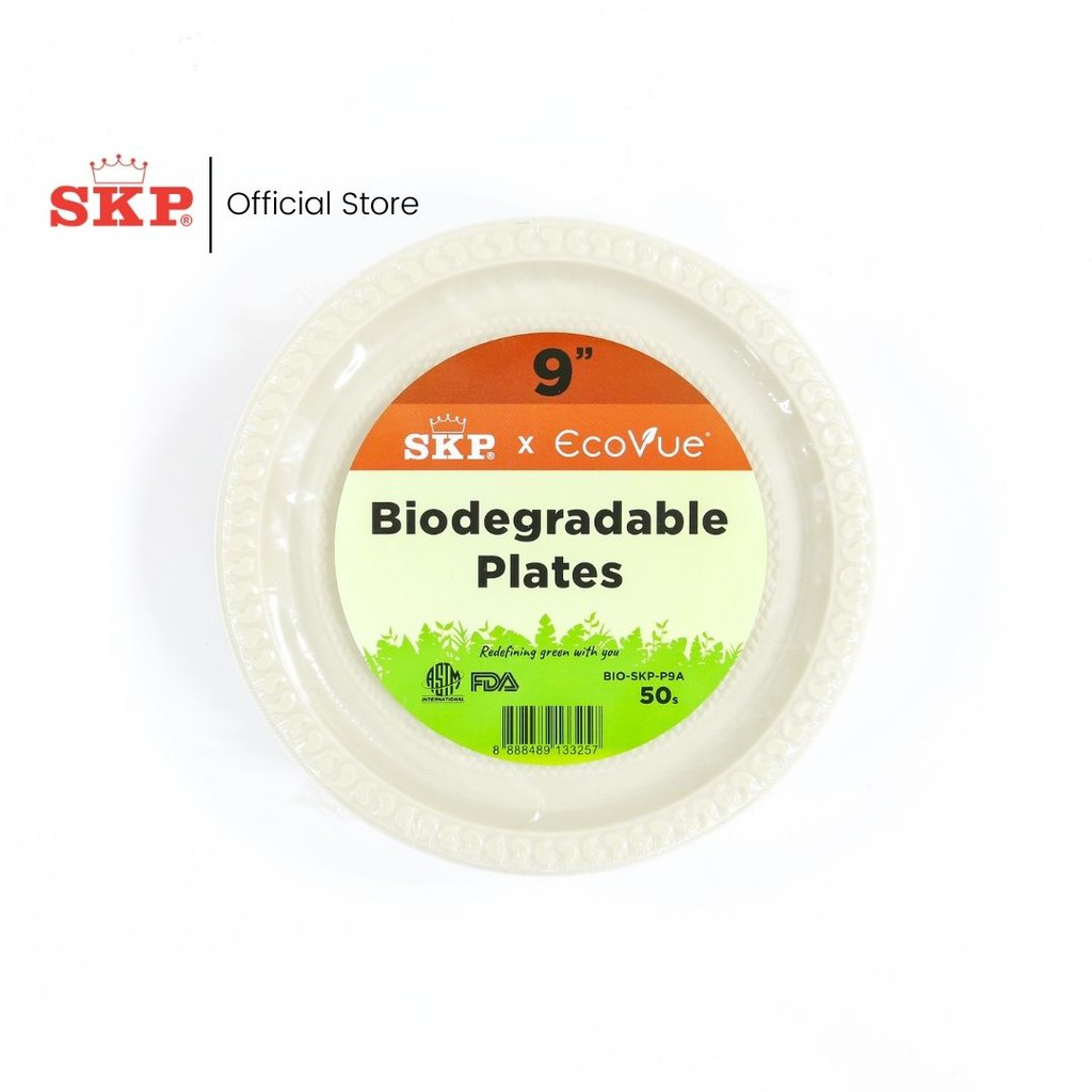 9" SKP Ecovue Biodegradable Disposable Plate (50pcs/roll) | Shopee ...