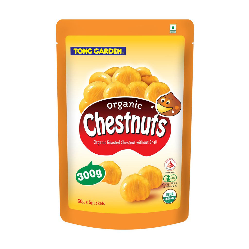 Tong Garden Organic Roasted Chestnuts without Shell 300g (Bundle of 3 ...