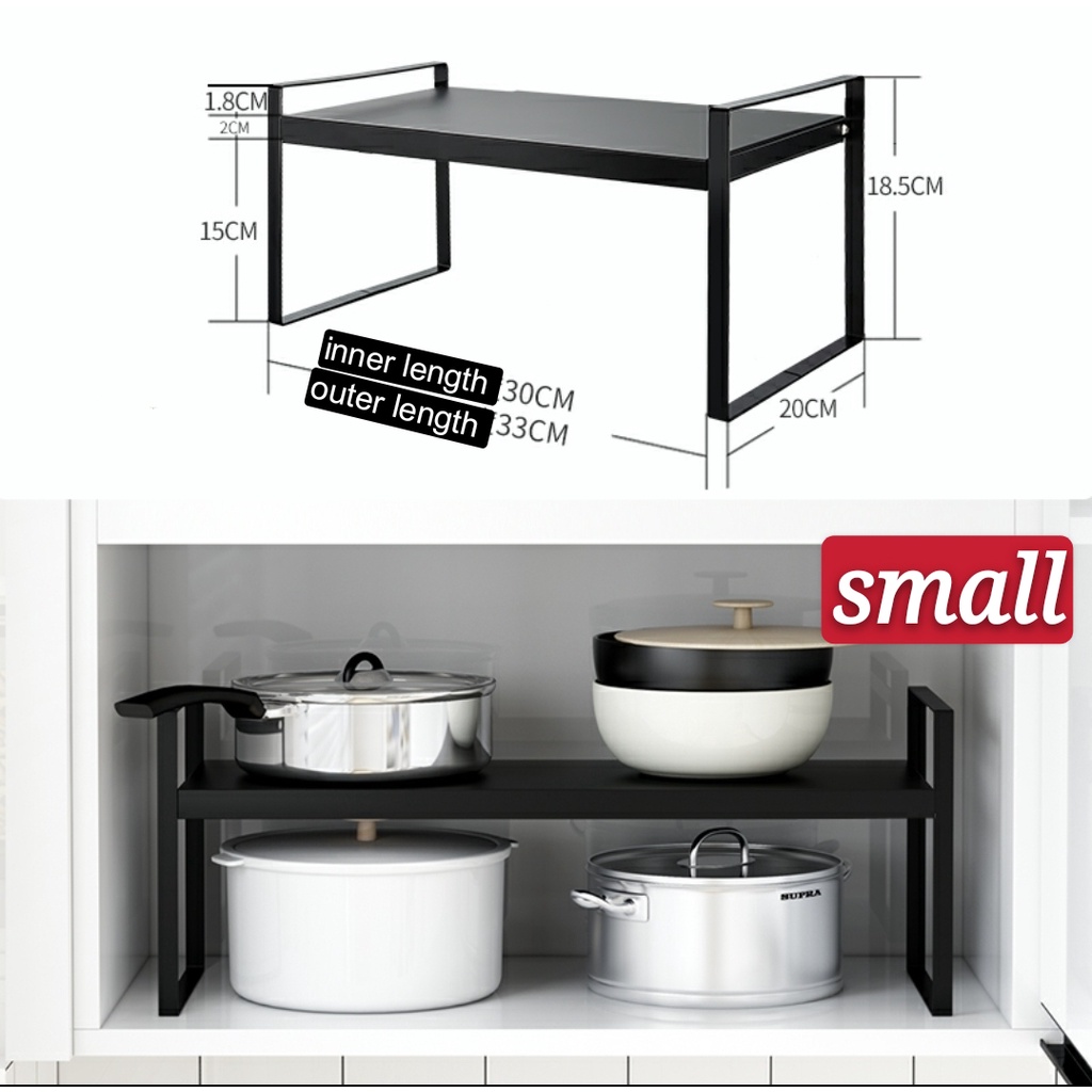 💥SMALL💥STACKABLE RACK(SHELF/CARBINET/KITCHEN/WARDROBE) | Shopee Singapore