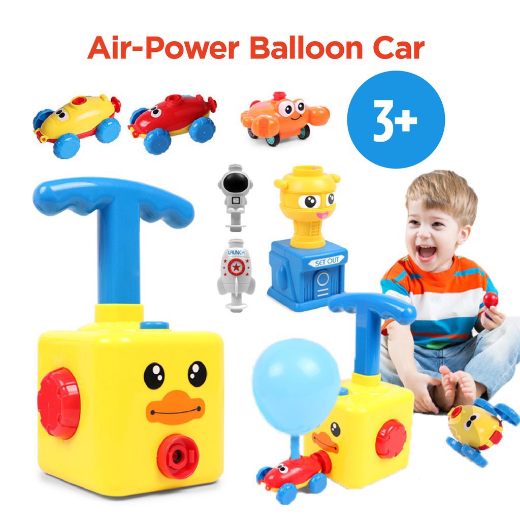 Toy Balloon Powered Car with Rocket Launcher Electric Balloons Launch ...
