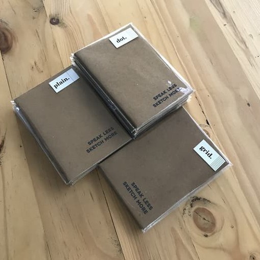 Speakless Basic Notebook A6/A5 - Plain/Dotted/Grid - Kraft Brown Paper ...