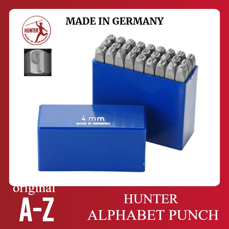 HUNTER ALPHABET STAMP A-Z PUNCHES PUNCH ALPHABET PUNCH PLATE BOARD CHOP ...