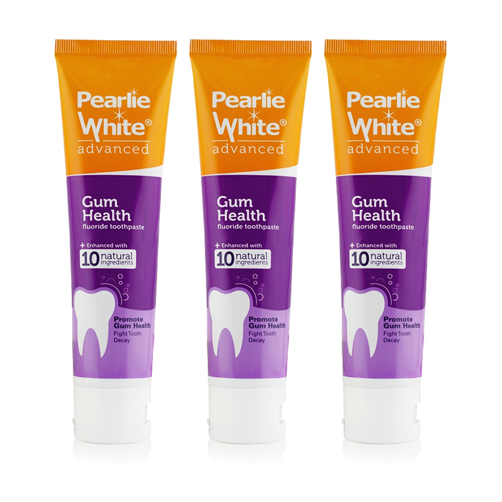 [Bundle of 3] Pearlie White Advanced Gum Health Fluoride Toothpaste ...