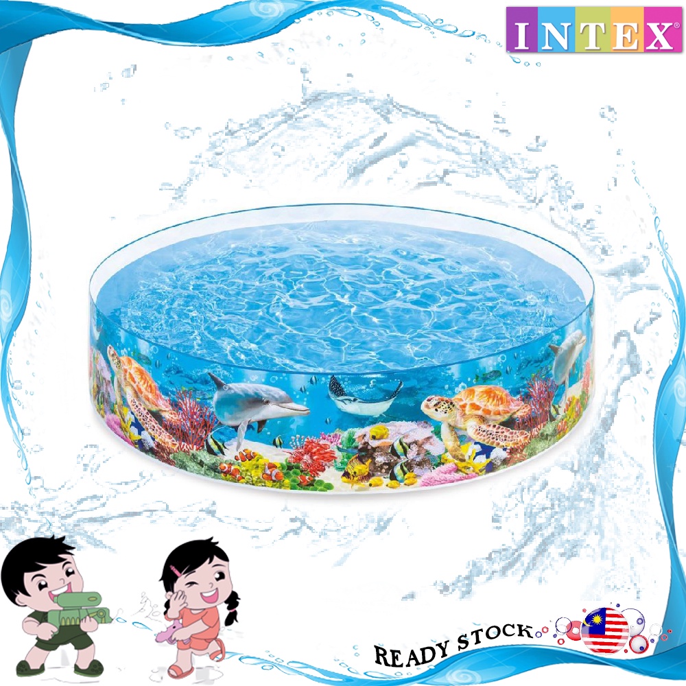 INTEX Large Hard Plastic Children Play Pool Home Swimming Pool | Shopee ...
