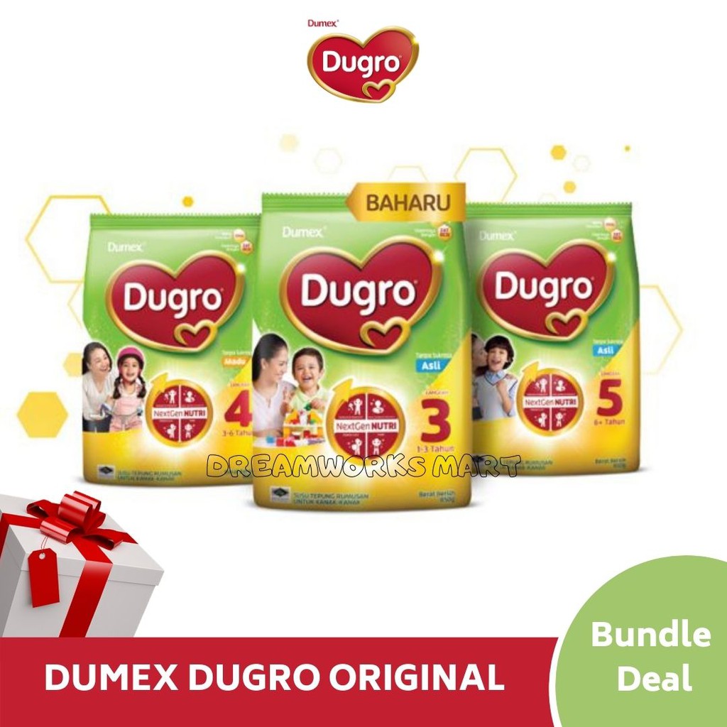 [Bundle Deal] Dumex Dugro Stage 3 and 4 Original Flavour - 850g ...
