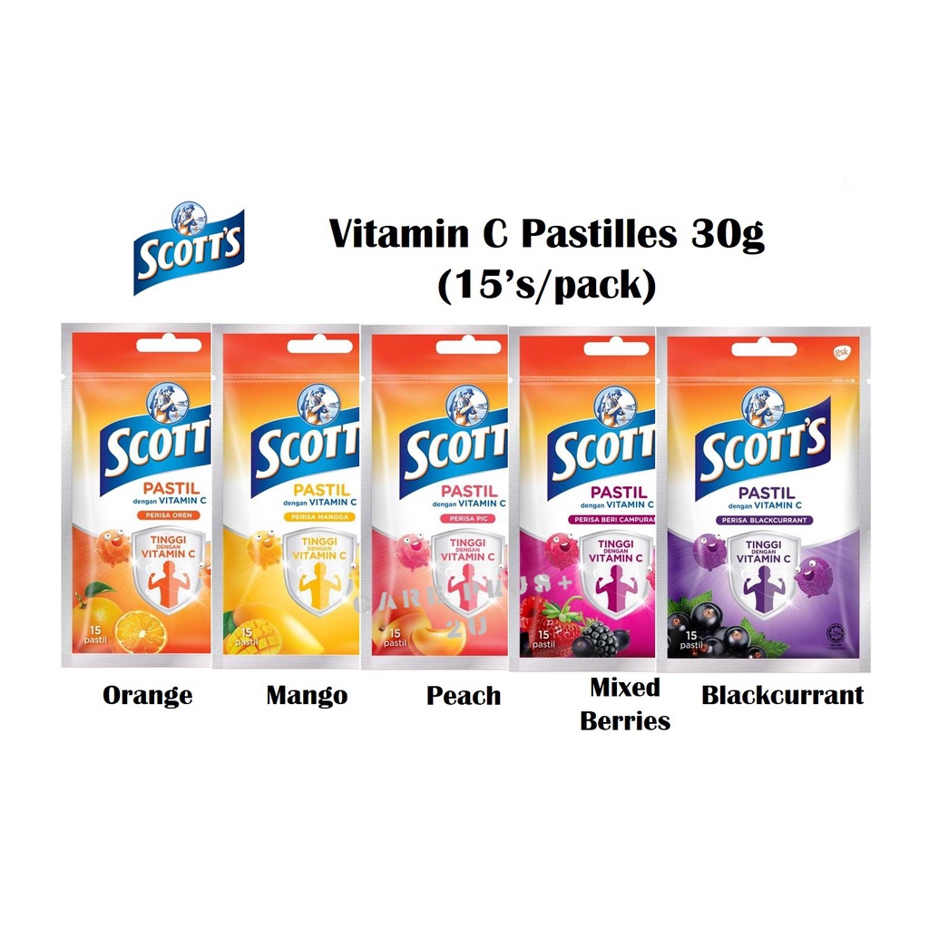 Scott's Vitamin C Pastilles (15's/pack)(exp2025) | Shopee Singapore