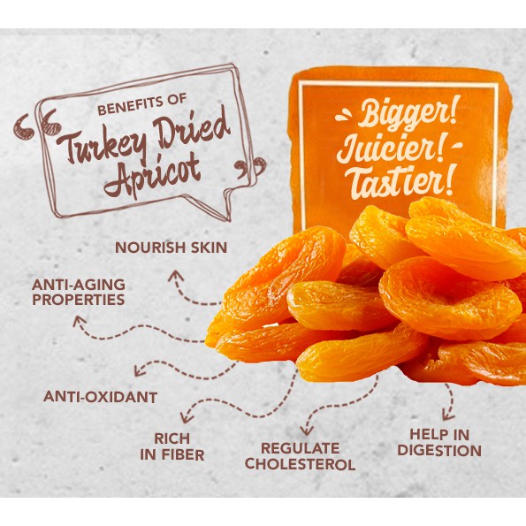 [FRESHLY ARRIVED] Turkey AA Grade Dehydrated Yellow Apricot - 500g ...