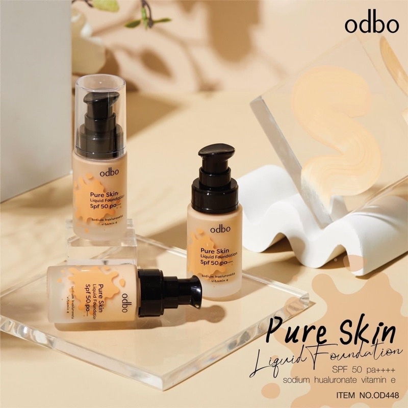 [Genuine] Odbo Pure Skin Liquid Foundation Thailand Sunscreen SPF50 PA + + + Concealer (150ml ...
