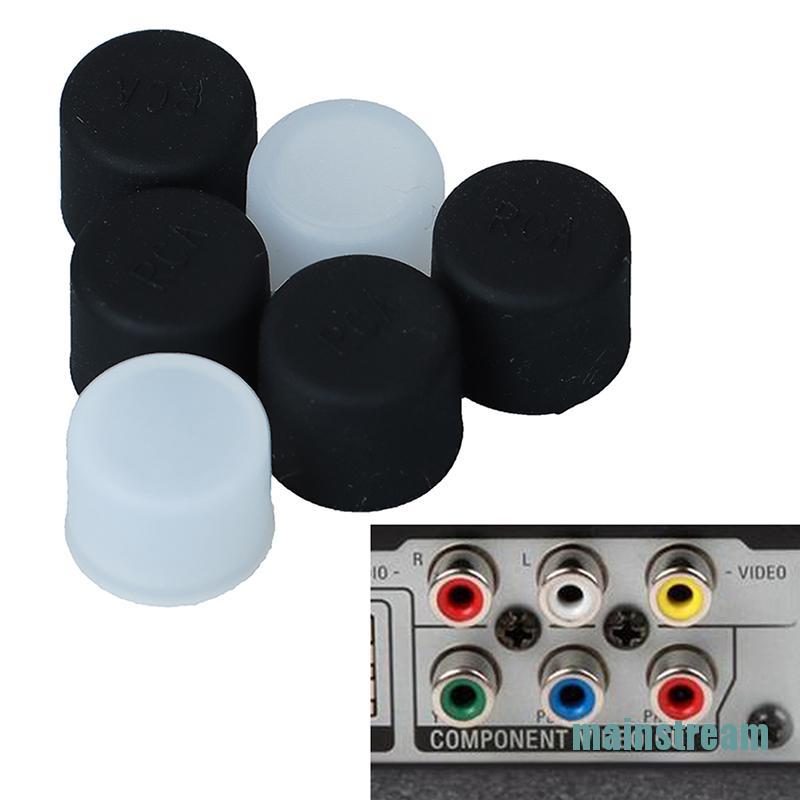 [mainstream]10pcs Silicone TV Audio Video Interface Dust Plug RCA ...