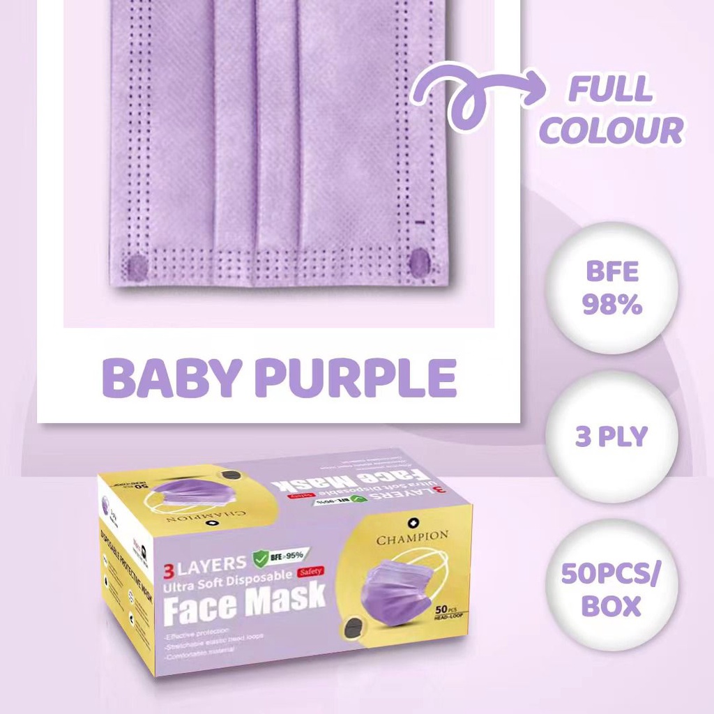 Head Loop Hijab Mask Headloop Mask 3Ply Face Mask 3 ply 50pcs Hijab ...