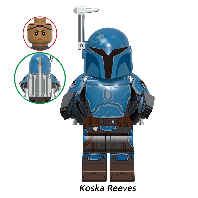 Kasha Reeves Star Bounty Hunter Minifigures Wars Mandalorian Beskar ...