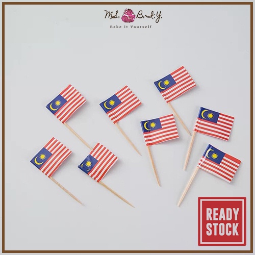 10pcs Flag Bendera Cake Topper Deco Jalur Gemilang | Shopee Singapore
