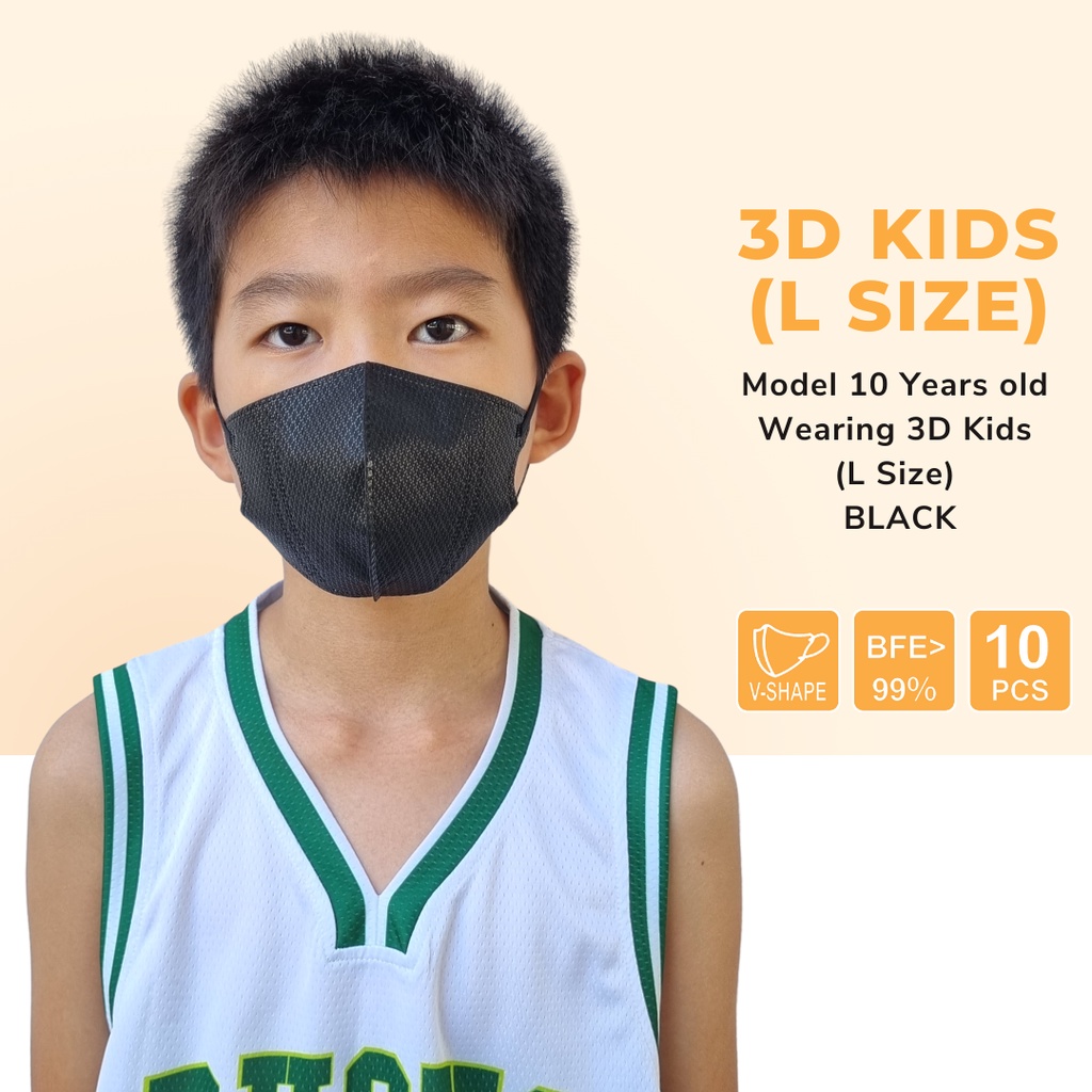 mixshop Kids 3D face mask (3 sizes available), BFE>99.9% | Shopee Singapore
