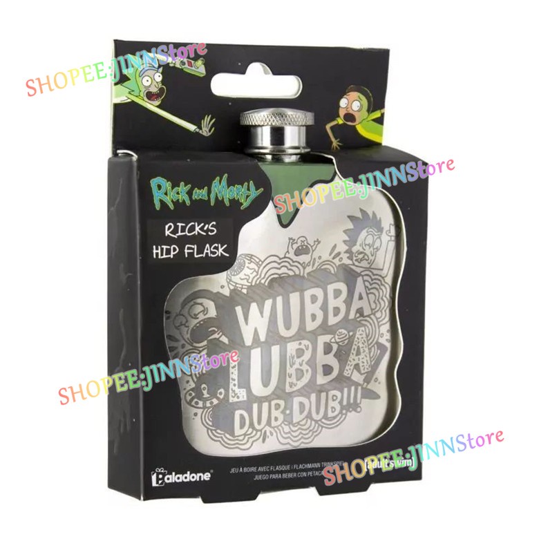 JINN Paladone Rick and Morty Stainless Quality Hip Flask 6oz Pocket ...