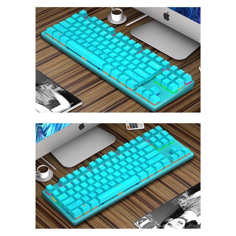 LEAVEN K550 Wired Mechanical Gaming Keyboard With Classic and Retro ...