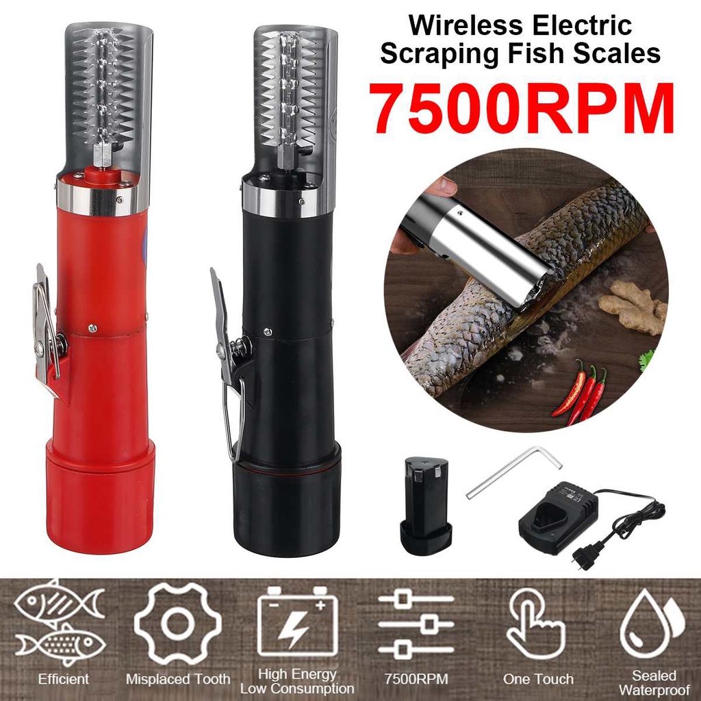 Portable Cordless Electric Fish Scaler Fish Scale Scraper Easy Fish ...