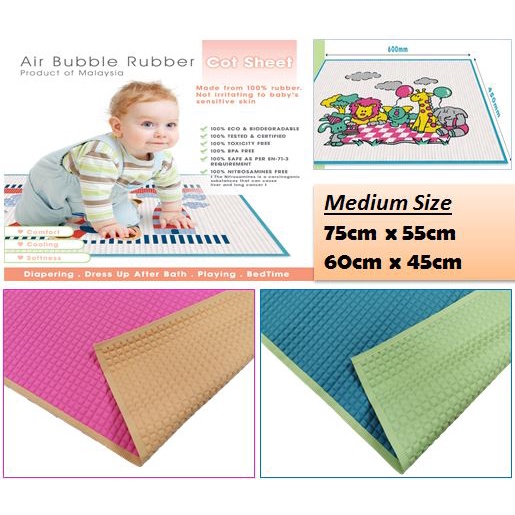 Rubber Changing Mat Baby Mat Cotsheet (Medium Size) | Shopee Singapore