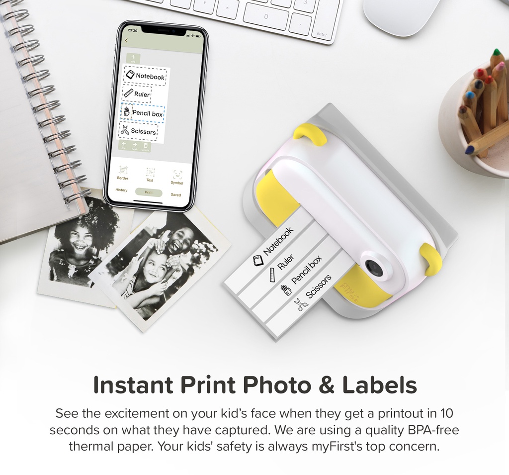 myFirst Camera Insta Wi | 12MP Kids Instant Thermal Print Camera WiFi ...