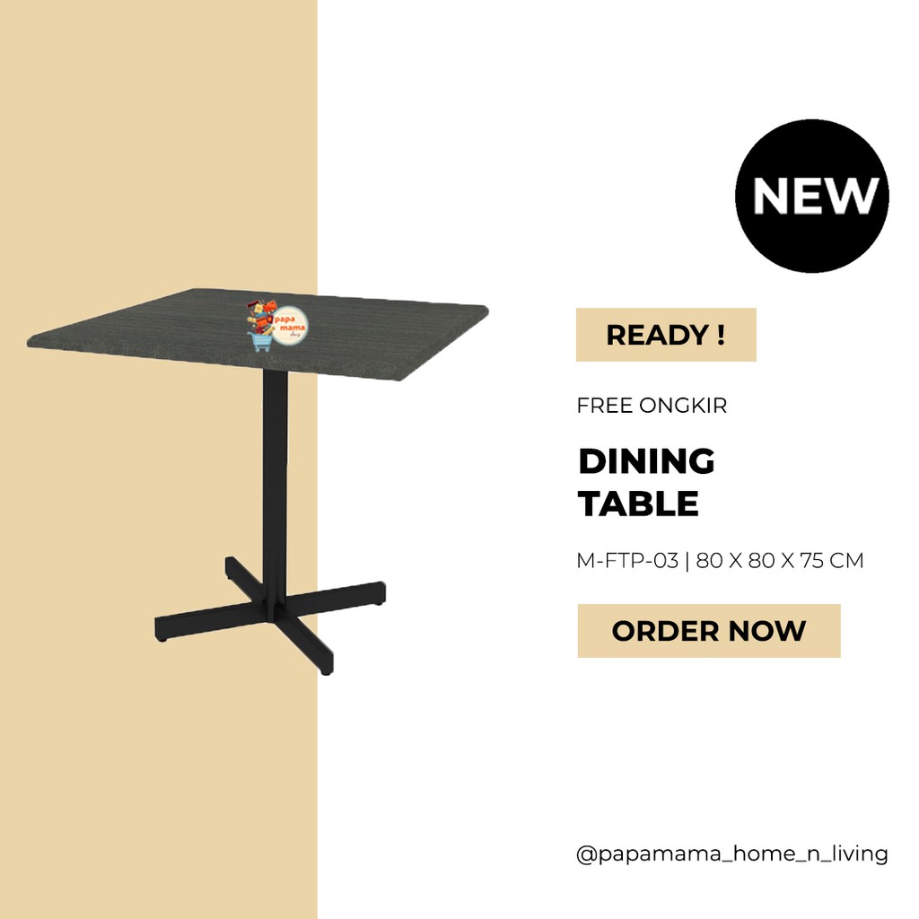 80cm Metal Leg Dining Table - Cafe Table MFTP-03 - Expo Medan Dining ...