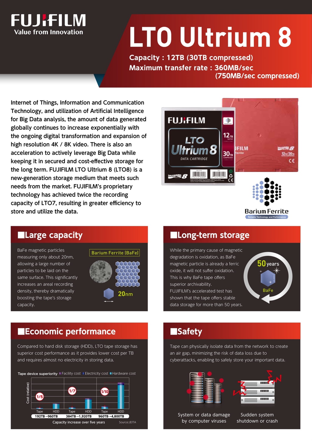 Fujifilm LTO Ultrium 8 Tapes Cartridges LTO8 LTO 8 | Shopee Singapore