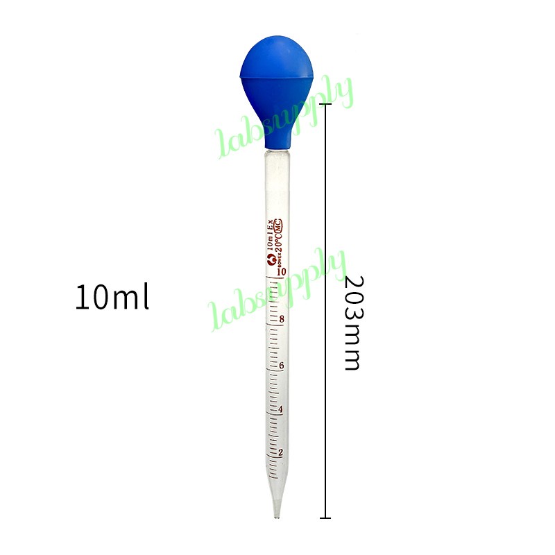 Glass Dropper with Scale and Rubber Bulb 5ml / 10ml, Pipette Dropper ...