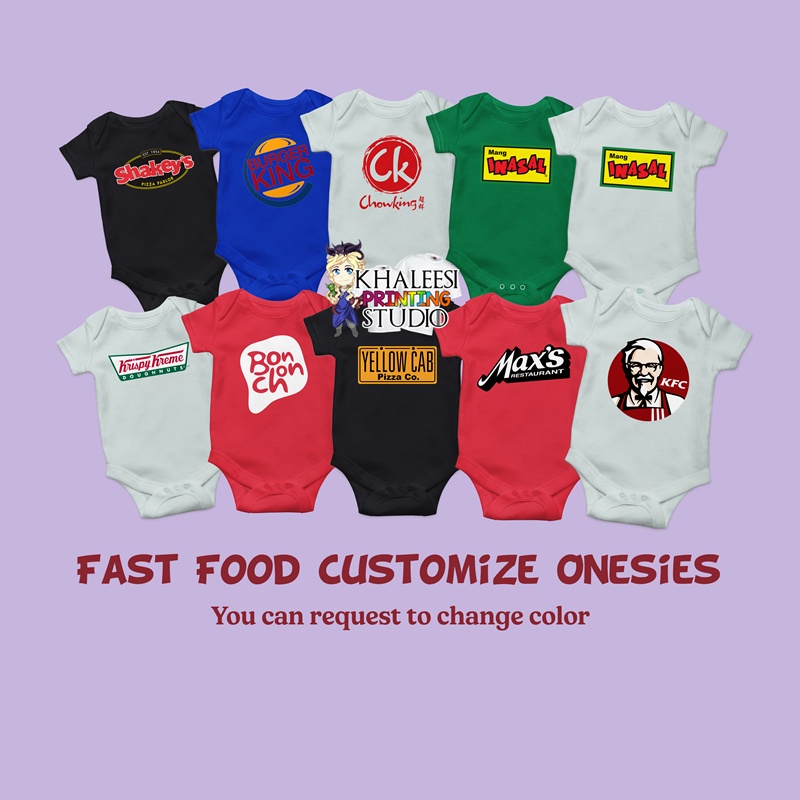 Food Theme Customized Onesie - MangInasal, Max's Restaurant, Shakeys ...
