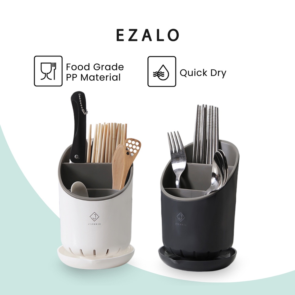 JX Cutlery Utensils Drainer Organizer Chopsticks Multi Compartment ...