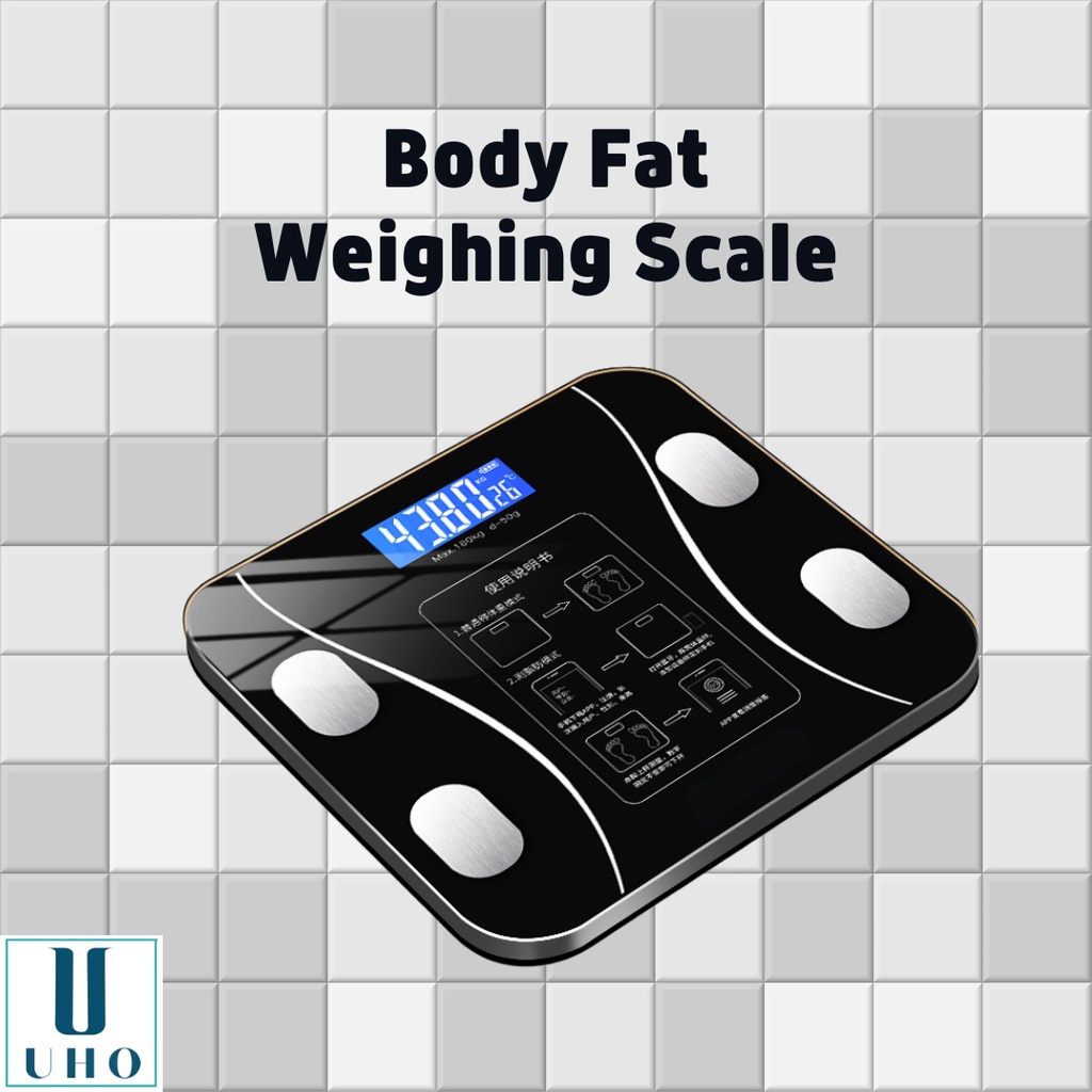 Body Fat Smart Weight Machine Scale App Bluetooth for Body Composition ...