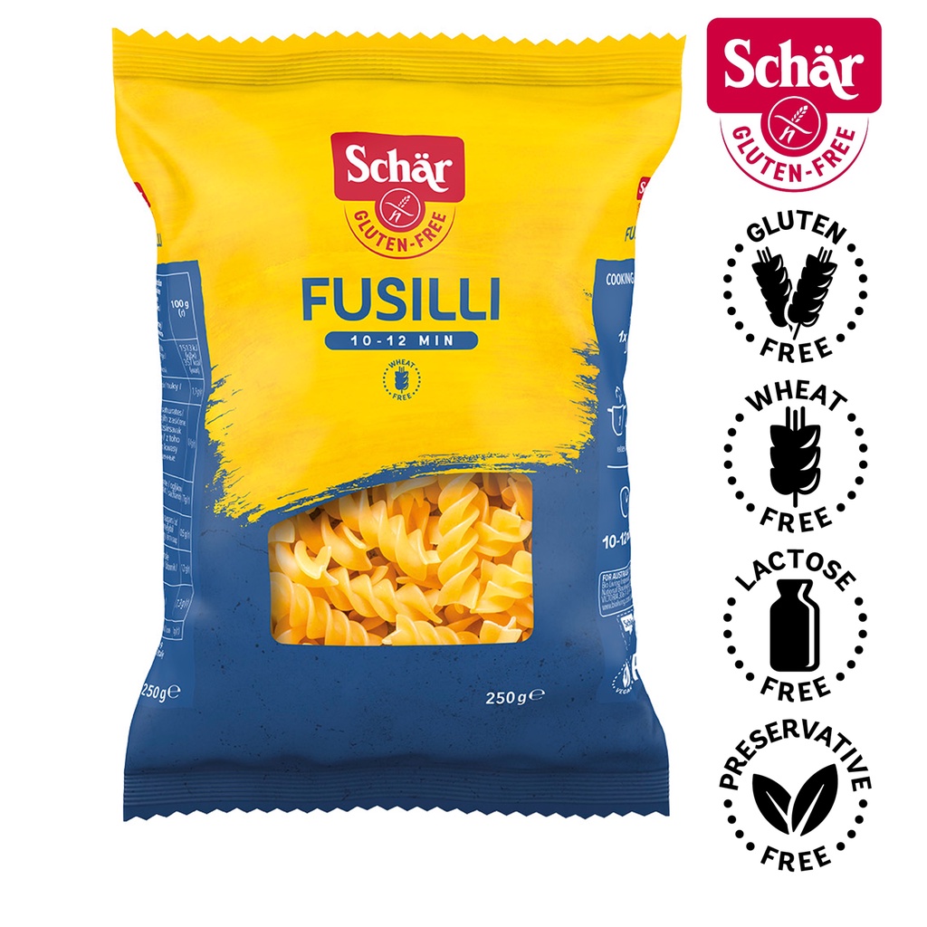 Schar Fusilli Gluten Free Pasta - 250gr - by Agora Products | Shopee ...
