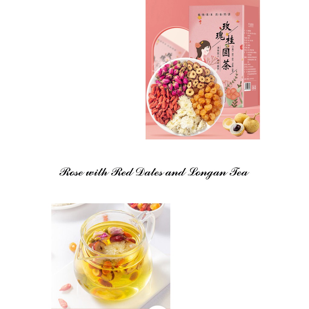 Lifestyle Food Herbal Tea Rose With Red Dates & Longan Tea 玫瑰桂圆茶 200g ...