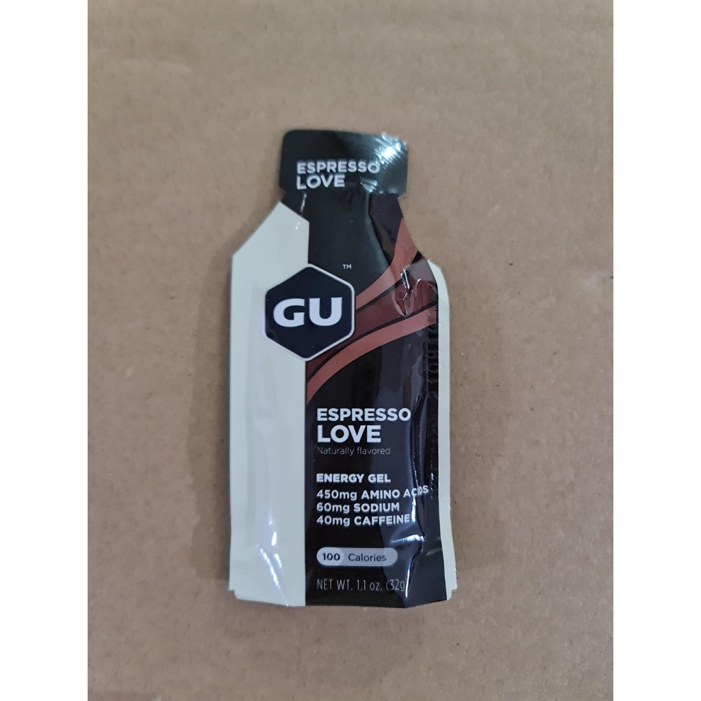 GU ENERGY GEL 32G/PACK - ESPRESSO LOVE (450mg amino acids / 60mg Sodium ...