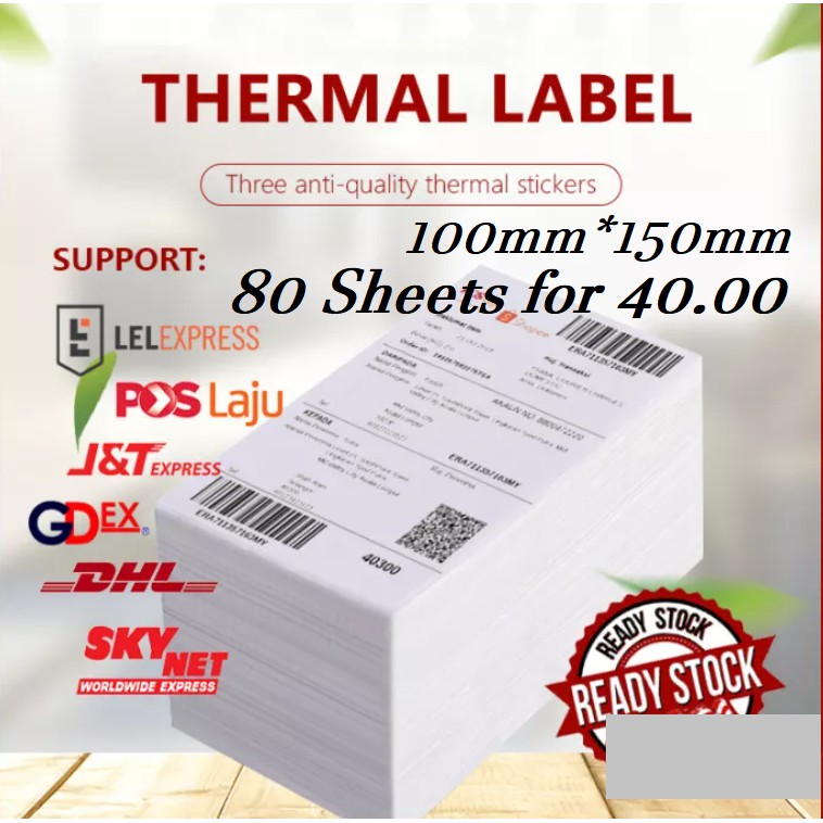 A6 Thermal Label Paper Shipping Label Sticker Three-proof Airway Bill ...