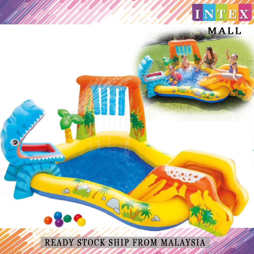 INTEX Dinosaur Play Center Children Toy Play Ground Inflatable Kids ...