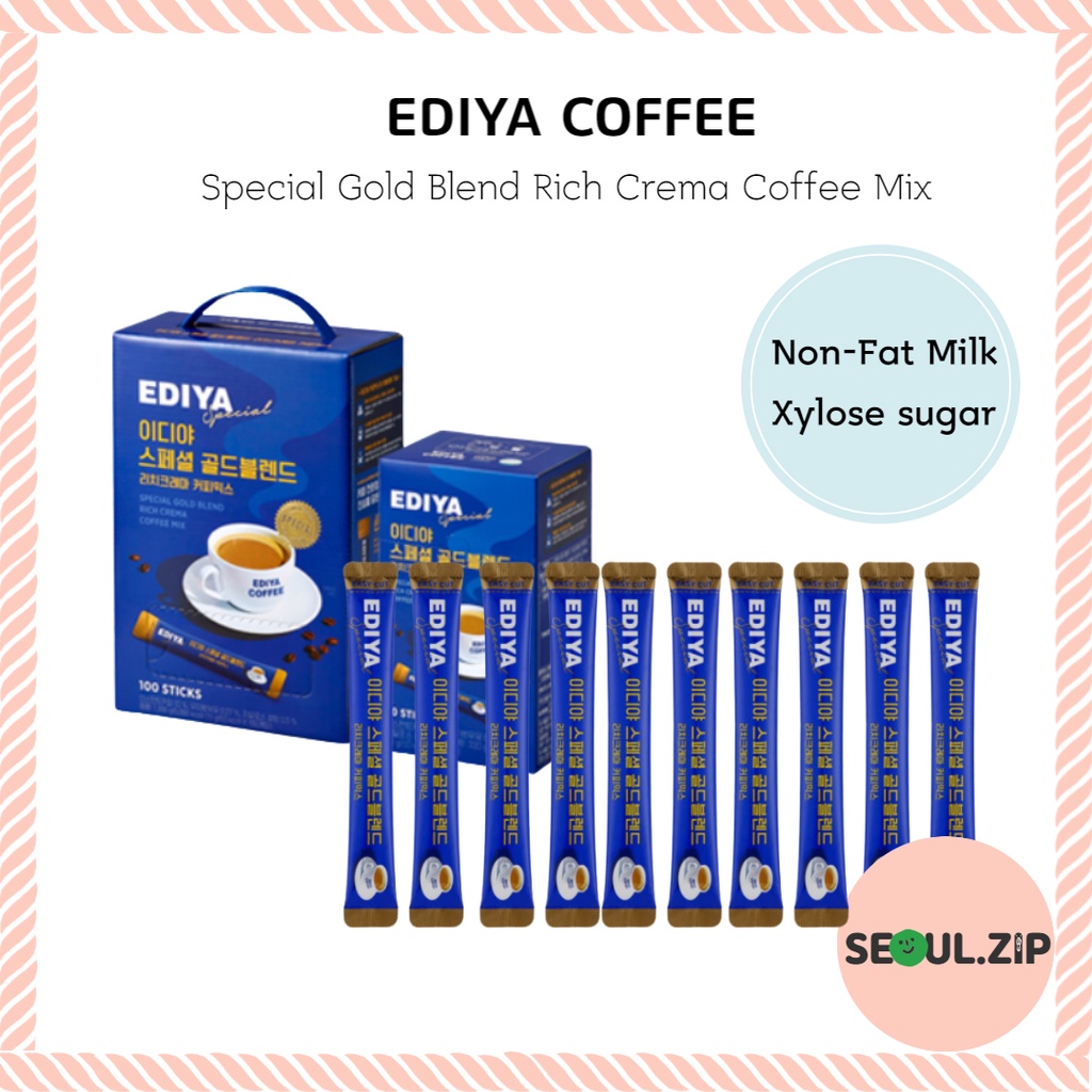 [EDIYA] Korean Coffee Mix / 3-in-1 /Special Gold Blend Rich Crema ...