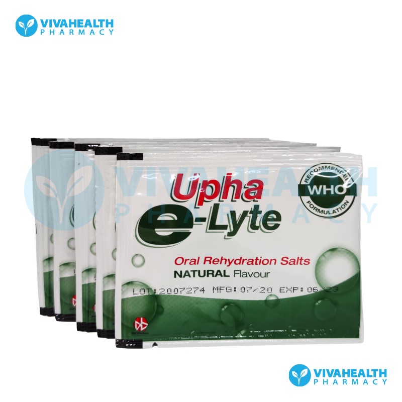 Upha E-lyte Oral Rehydration Sachets Natural Flavour - 10s | Shopee ...