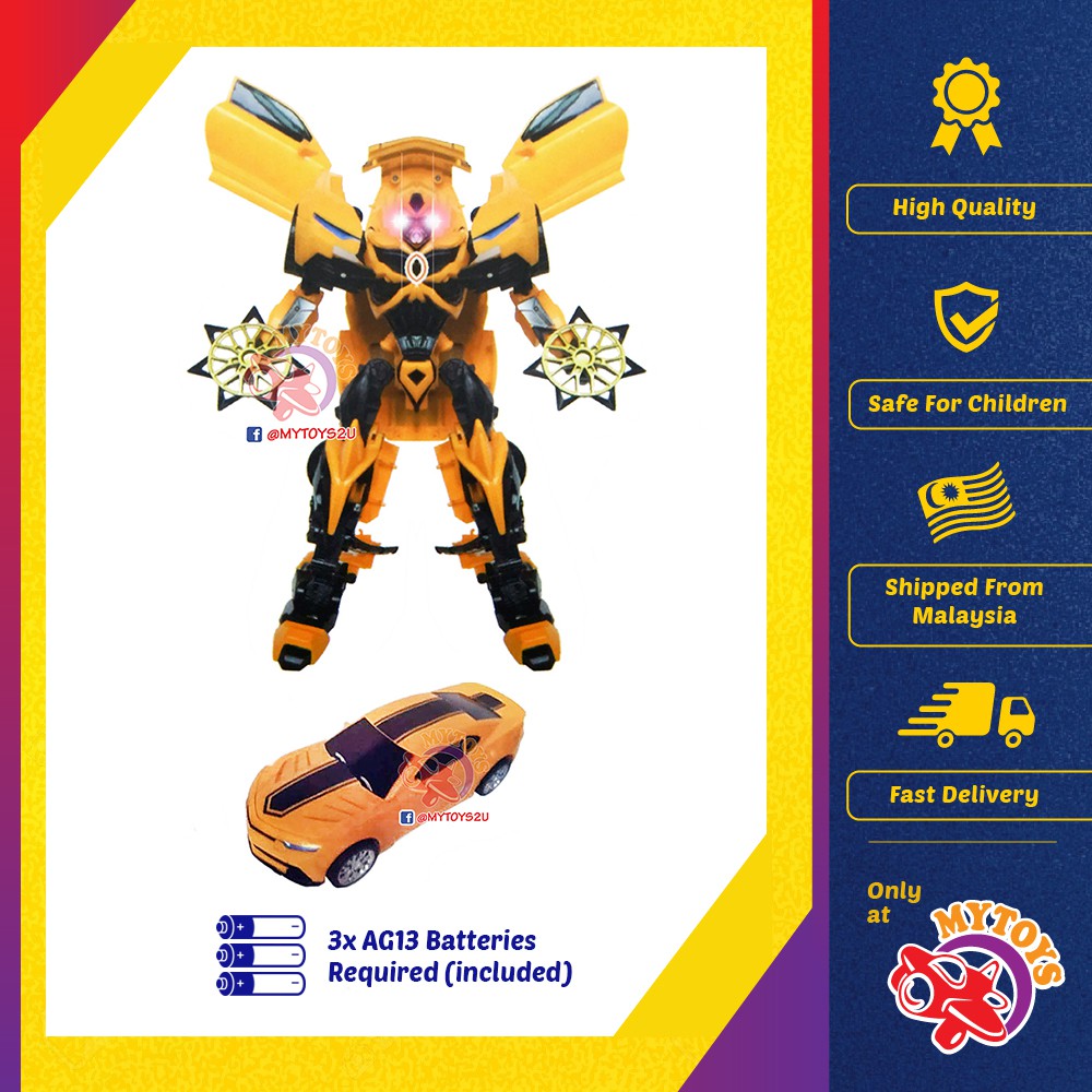 Transformers Bumblebee Deformation Robot 35cm with Lights and Music ...