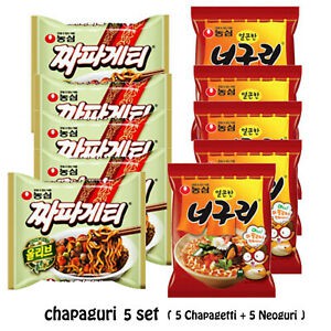 NONGSHIM Neoguri+Chapaghetti Korean instant noodle PARASITE Chapaguri ...