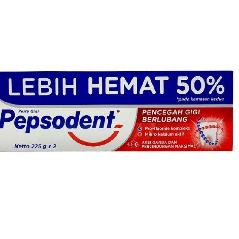 Pepsodent adult 2x225gr (banded packaging contains 2 pcs) | Shopee ...