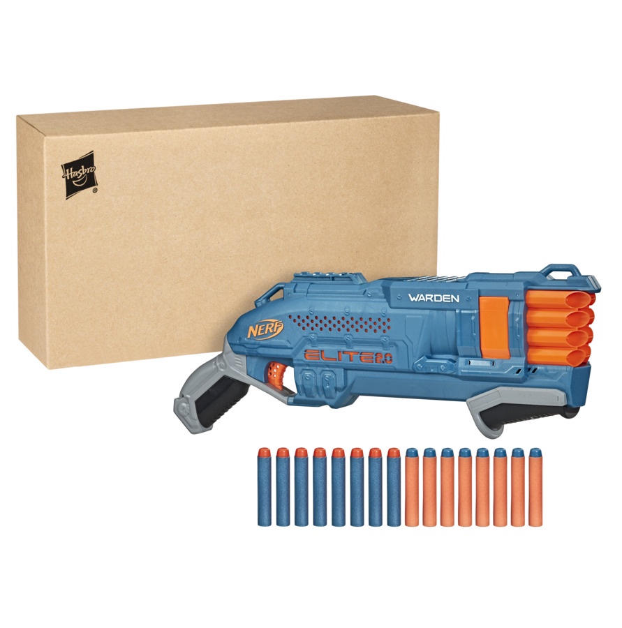 Nerf Elite 2.0 Warden DB-8 Blaster, 16 Official Nerf Darts, Blast 2 ...