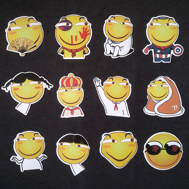 Premium Sticker set with EMOJI SMILE FACE theme - Used for Car stickers ...