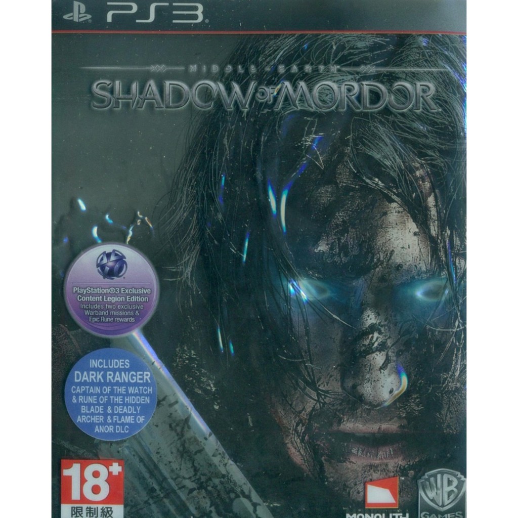 PS3 Middle-Earth: Shadow of Mordor (Steelbook Edition) (R3) (English ...
