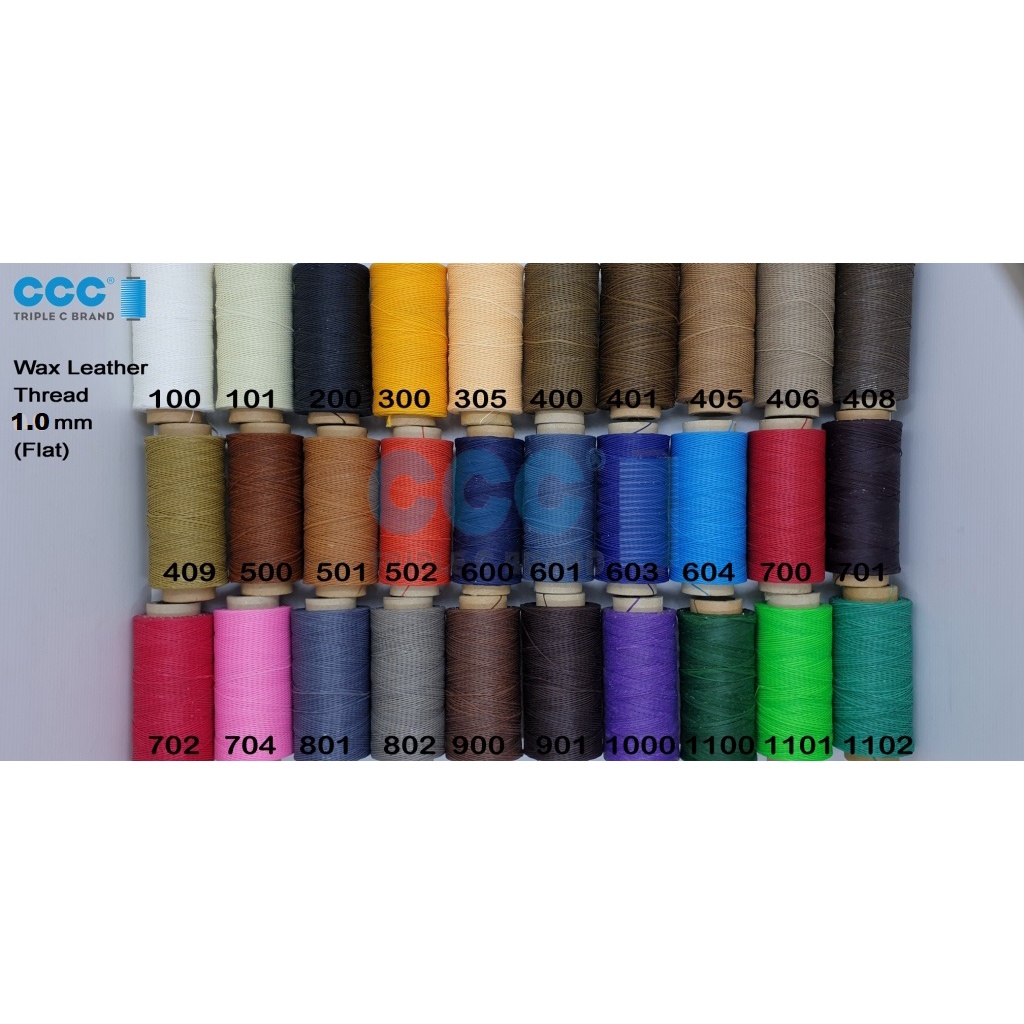 LILIN Waxed Leather Thread / Waxed Thread | 1 mm (sold per multiples of ...